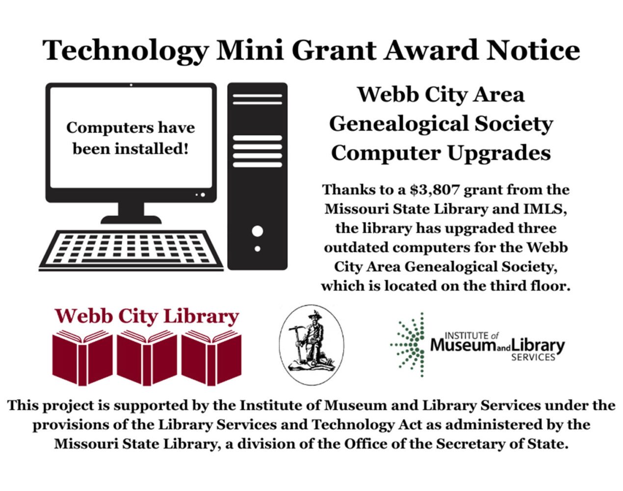 Library’s Third Floor equipped with new computers acquired with grant ...